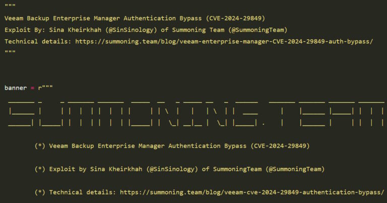 POC Released for Veeam Authentication Bypass CVE-2024-29849 – TheHackerWire POC Released for Veeam Authentication Bypass CVE-2024-29849 – TheHackerWire